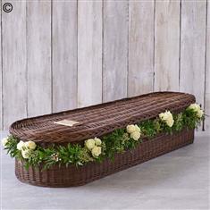 Foliage Garland with Roses - Funeral Flowers Camborne